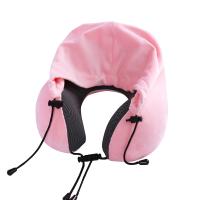 China Convenient Hoodie Storage Bag U Shape Memory Foam Neck Pillow for Airline Travel for sale