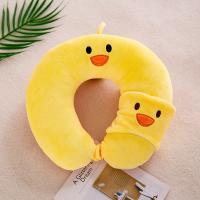 China Support Neck Kids Hooded Travel Pillow Cute Unicorn Car Flight Sleeping Headrest Pillow for Children 32*33*10.5cm for sale