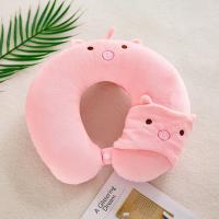 China Support Neck Kids Hooded Travel Pillow Cute Unicorn Car Flight Sleeping Headrest Pillow for Children 32*33*10.5cm for sale