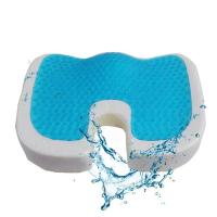 China Polyester Memory Foam Coccyx Orthopedic Cooling Gel Seat Cushion Pad for Office Chair Home Car With Hndle for sale