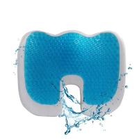 China Polyester Memory Foam Coccyx Orthopedic Cooling Gel Seat Cushion Pad for Office Chair Home Car With Hndle for sale