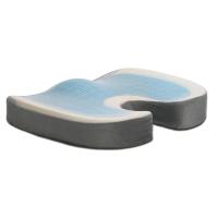 China Embroidery Logo Comfortable Orthopedic Memory Foam Office Car Cool Gel Seat Cushion for sale