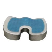 China Embroidery Logo Comfortable Orthopedic Memory Foam Office Car Cool Gel Seat Cushion for sale