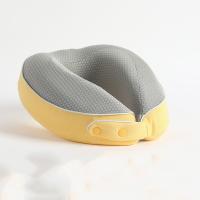 China Memory Foam Travel Pillow Customized Color Comfortable Breathable Cover Machine Washable Airplane Travel Kit for sale