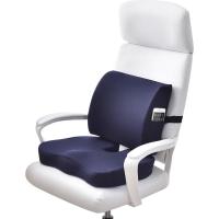China Anti-Static Memory Foam Seat Cushion Lumbar Back Support Pillow Set for Orthopedic Chair for sale