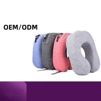 China Hot Memory Foam U-Shape Travel Neck Pillow with Solid Pattern and Custom Logo Accepted for sale