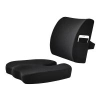 China Comfortable Coccyx Orthopedic Memory Foam Seat Cushion and Lumbar Back Support Pillow for sale