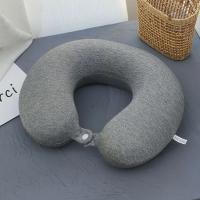 China Relieve Pressure U-shaped Customized Memory Foam Car Air Travel Neck Support Travel Pillow for sale