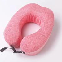 China Hot Solid Pattern Type U-Shape Memory Foam Travel Neck Pillow with Customized Designs for sale