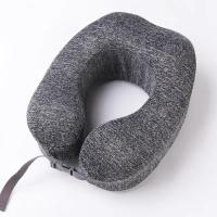 China Hot Solid Pattern Type U-Shape Memory Foam Travel Neck Pillow with Customized Designs for sale