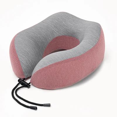 China Portable U-Shape Memory Foam Travel Neck Pillow for Airplanes Hot Ice Silk Cool Travel for sale