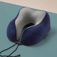 China High Comfort Portable Memory Foam Travel Neck Pillow with Customized U-shaped Design for sale