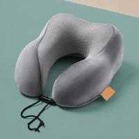 China High Comfort Portable Memory Foam Travel Neck Pillow with Customized U-shaped Design for sale