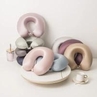 China Customized Color U-Shape Memory Foam Airplane Neck Pillow for Comfortable Journeys for sale