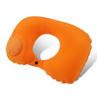 China U-Shape Inflatable Travel Pillow for Comfortable Car Headrest Made of 100% Polyester for sale