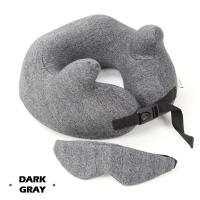 China 32 x 33 x 10.5cm Memory Foam Ergonomic Comfort Travel Neck Pillow for Customized Cover for sale