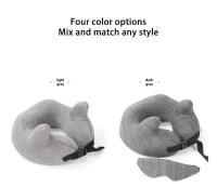 China 32 x 33 x 10.5cm Memory Foam Ergonomic Comfort Travel Neck Pillow for Customized Cover for sale