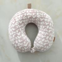 China Custom Logo Accepted 30*28cm U-shaped Memory Foam Neck Pillow for Car Airplane Travel for sale