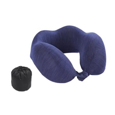 China Lightweight and Portable Memory Foam U-Shaped Travel Neck Pillow for Cervical Support for sale