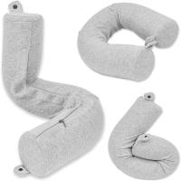China Memory Foam Neck Support Travel Pillow Bendable Roll Pillow for Sleeping on Airplane for sale