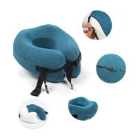 China Customized Label U Shape Memory Foam Airplane Neck Pillow for Outdoor Camping Travel for sale