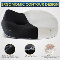 China Custom Logo Accepted Gel Memory Foam Coccyx Seat Cushion for Car and Office Chair for sale