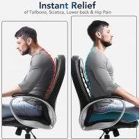 China Custom Logo Accepted Gel Memory Foam Coccyx Seat Cushion for Car and Office Chair for sale