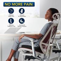China Custom Logo Accepted Gel Memory Foam Coccyx Seat Cushion for Car and Office Chair for sale