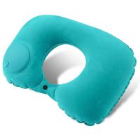 China Washable Cover Self-Inflating Travel Pillow for Comfortable Napping on the Go Knitted for sale