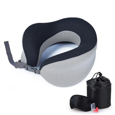China Travel Essential Own Custom Logo Packaging U-Shaped Memory Foam Neck Pillow for Hotel for sale