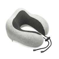 China Washable Memory Foam Travel Pillow with 360-Degree Head Support and Storage Bag Black for sale