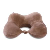 China Travel/Camping/Car/Airplane U-Shaped Inflatable Neck Pillow with Washable Pillowcase for sale
