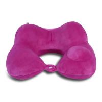 China Travel/Camping/Car/Airplane U-Shaped Inflatable Neck Pillow with Washable Pillowcase for sale