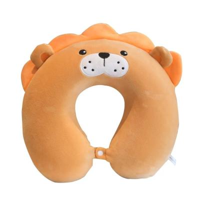 China Portable Kids Travel Neck Pillow Cute Animal Memory Foam Neck Support Pillow for Airplane for sale
