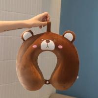 China Portable Kids Travel Neck Pillow Cute Animal Memory Foam Neck Support Pillow for Airplane for sale