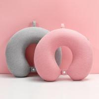 China Memory Foam Travel Pillow Soft Washable Cover Head Neck Support for Airplane Travel for sale