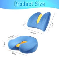 China Pressure Relief Orthopedic Memory Foam Lumbar Pillow Seat Cushion for Office Chair for sale