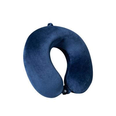 China Memory Foam Airplane Pillow Support Neck for Comfortable Travel Washable Cover Included for sale