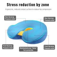 China Pressure Relief Orthopedic Memory Foam Lumbar Pillow Seat Cushion for Office Chair for sale