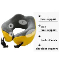 China Advanced Memory Foam Travel Airplane Rest Pillow Neck Support Pillow for Long Flights for sale