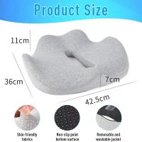 China Ergonomic Design Coccyx Support Seat Cushion with 3D Mesh Breathable Cover and Anti-Static for sale