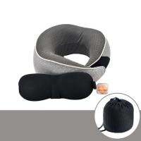 China Custom Logo Accepted U-Shape Memory Foam Neck Pillow for Car Airplane Cervical Pillow for sale