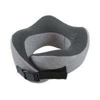 China 100% Cotton Magnetic Memory Foam U-shaped Neck Pillow for Aircraft Travel Camping for sale