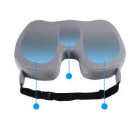 China Memory Foam Office Chair Seat Cushion with Adjustable Fixed Strap and 3D Mesh Cover for sale