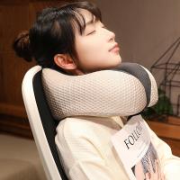 China Soft Memory Foam Neck Pillow for Airplane Travel Removable Washable Lightweight 0.5kg for sale