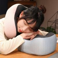 China Soft Memory Foam Neck Pillow for Airplane Travel Removable Washable Lightweight 0.5kg for sale