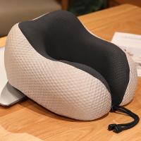 China Soft Memory Foam Neck Pillow for Airplane Travel Removable Washable Lightweight 0.5kg for sale