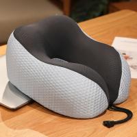 China Soft Memory Foam Neck Pillow for Airplane Travel Removable Washable Lightweight 0.5kg for sale