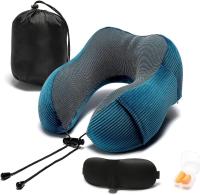 China Travel in Comfort Knitted Memory Foam Travel Pillow with 360-Degree Head Support for sale