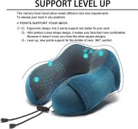 China Travel in Comfort Knitted Memory Foam Travel Pillow with 360-Degree Head Support for sale